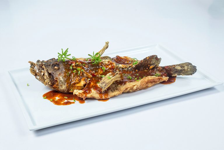 Deep Fried Garoupa with Yuxiang Sauce - Cinnamon Lakeside Colombo